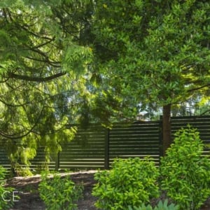 Modern Horizontal Slat Fencing made from metal - 69" Height Panel