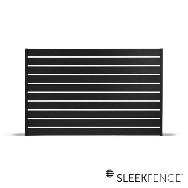 Modern Horizontal Slat Fencing made from metal - 46" Height Panel
